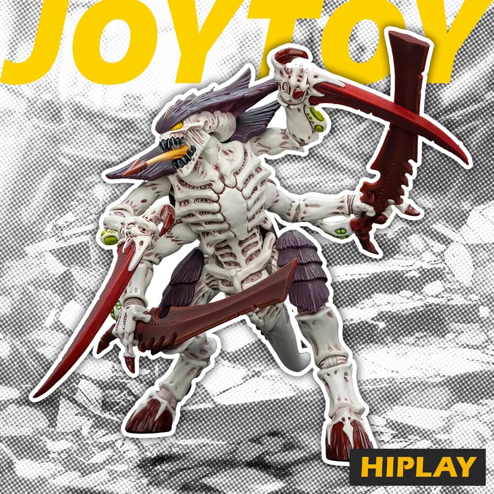 HIPLAY JOYTOY Warhammer 40000 Tyranids Hive Fleet Leviathan Tyranid Warrior with Boneswords JT7004 1/18 Подвижная фигурка