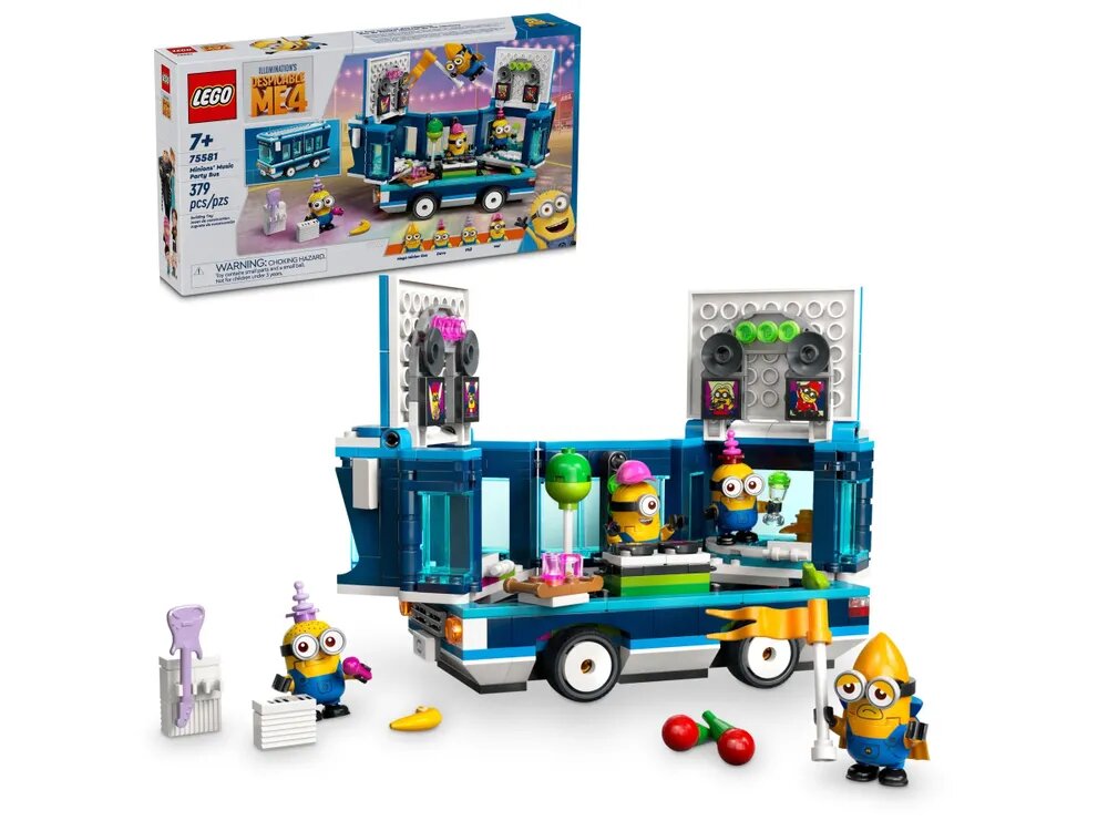 Лего Minions серия, LEGO 75581 Автобус для музыкальной вечеринки миньонов, lego конструктор для мальчика, лего для девочек