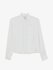 Рубашка SEMICOUTURE Pinstripe ruffled shirt, размер 46, бежевый/белый