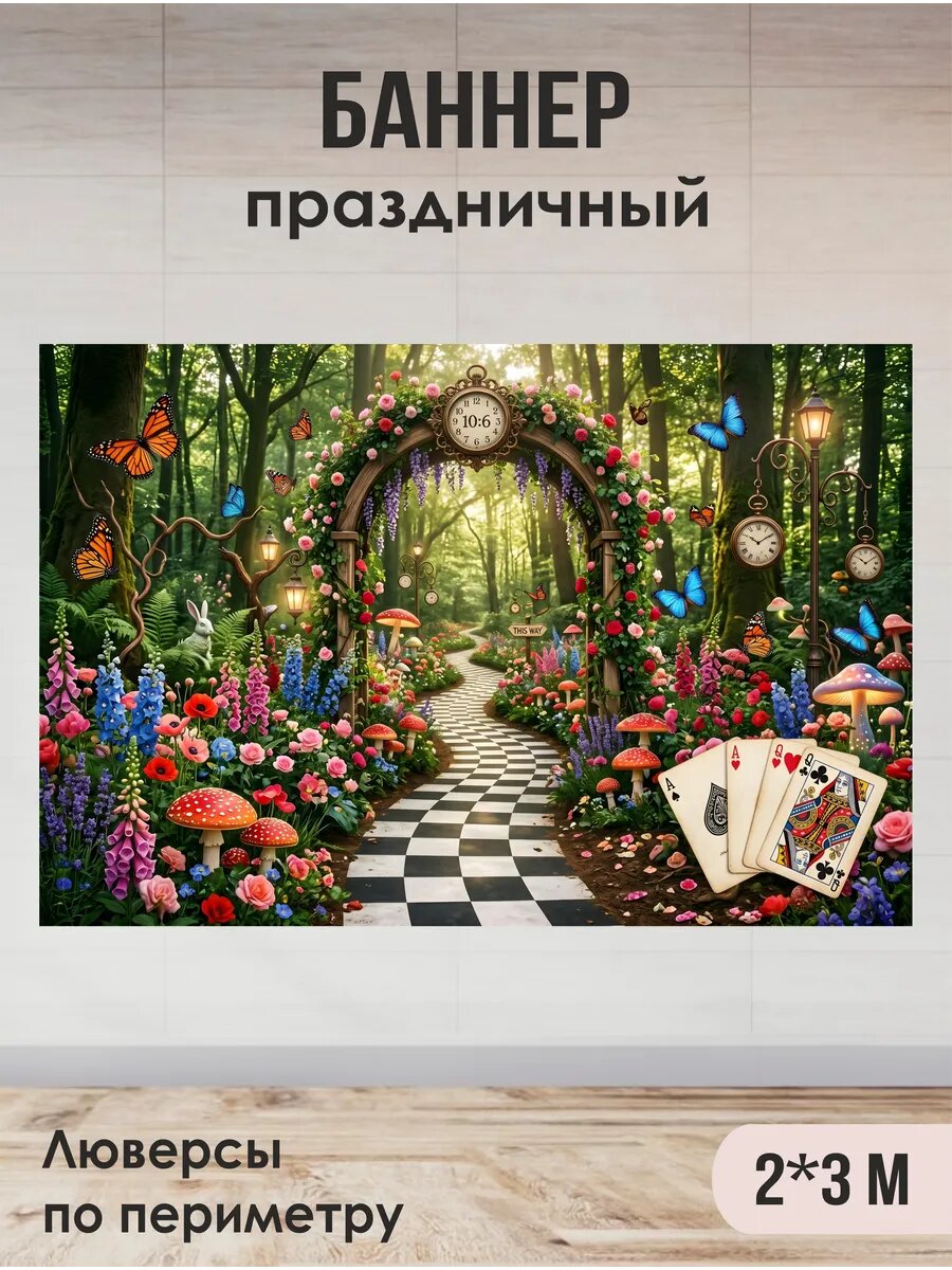Баннер алиса в стране чудес
