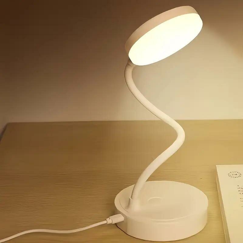 Креативная настольная лампа USB, рождественский декоративный ночник, светильник для чтения, белый