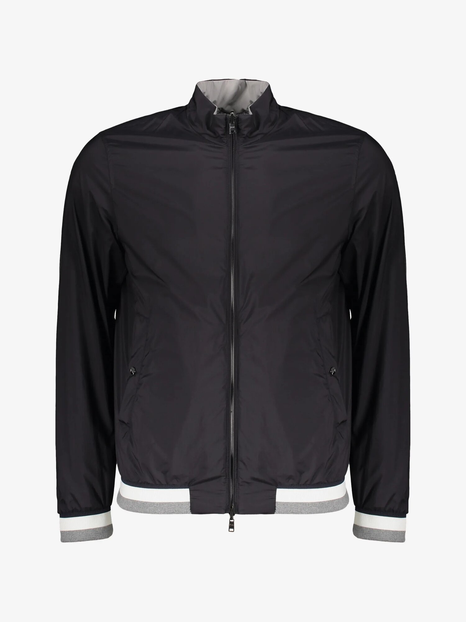 Бомбер Herno Zip-up bomber jacket, размер 58, серый — фото 1
