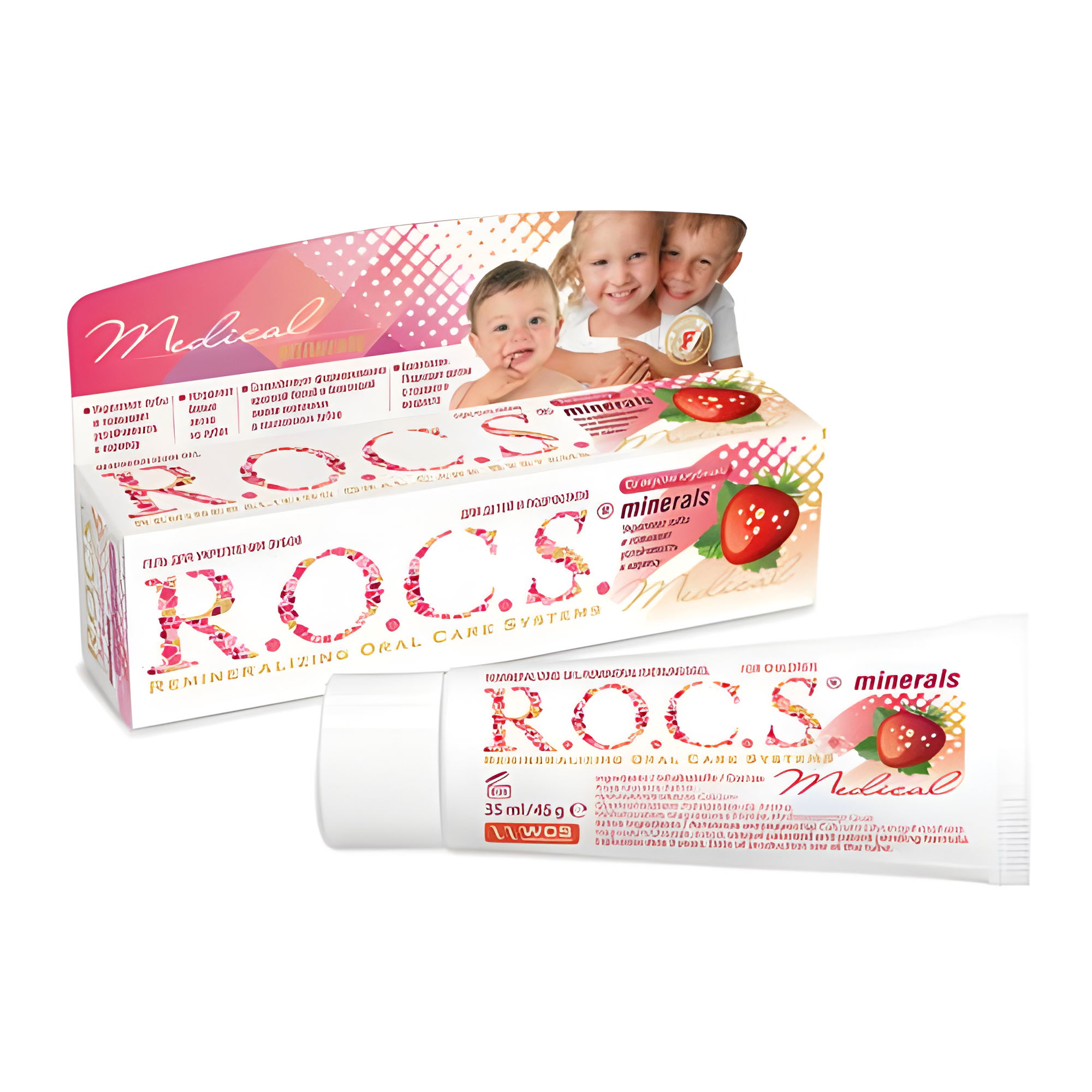 R.O.C.S. Детский гель реминерализующий Medical Minerals со вкусом клубники, 45 гр.