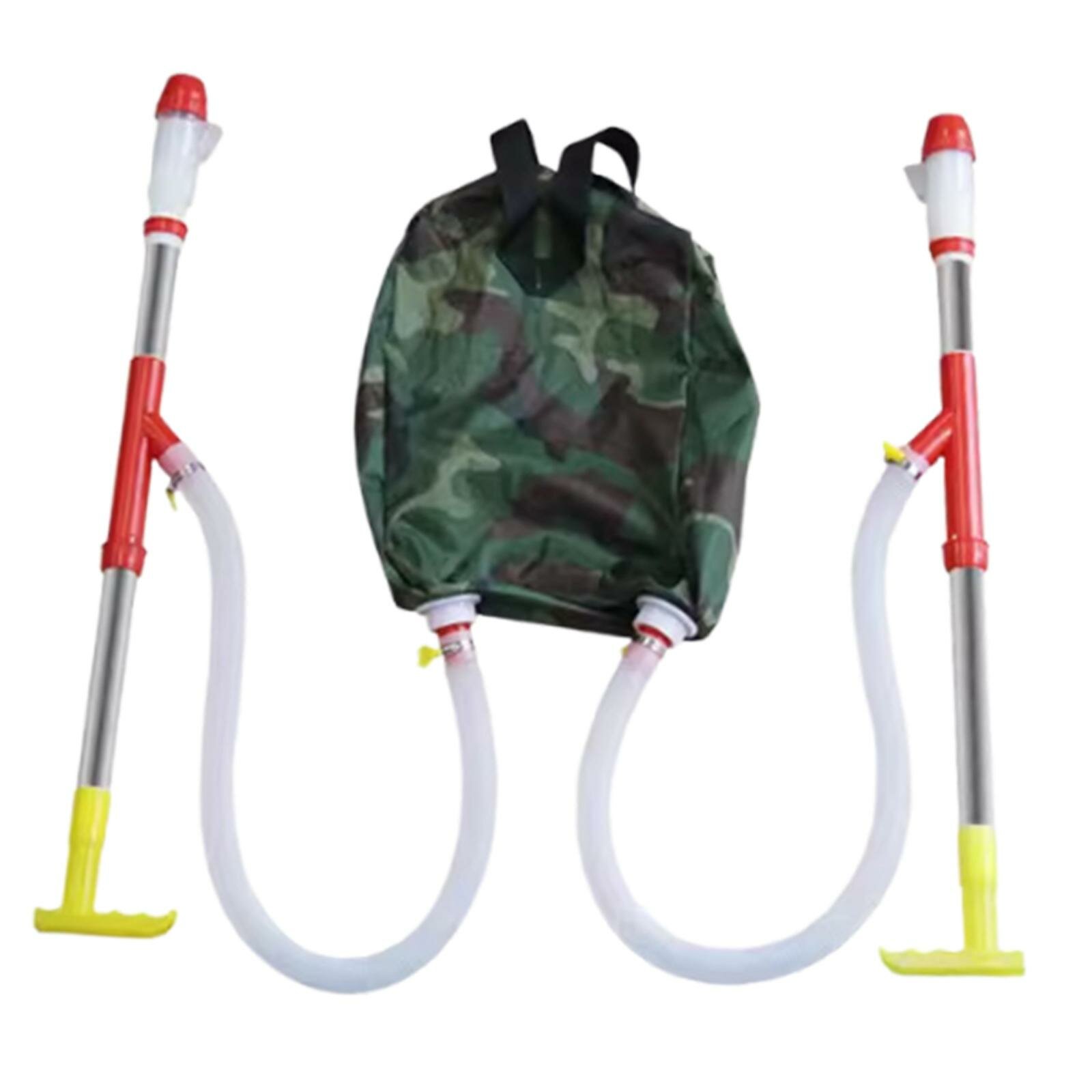 Разбрасыватель гранулированных удобрений с ранцевым эргономичным дизайном, инструмент для внесения удобрений, двойная металлическая трубка.