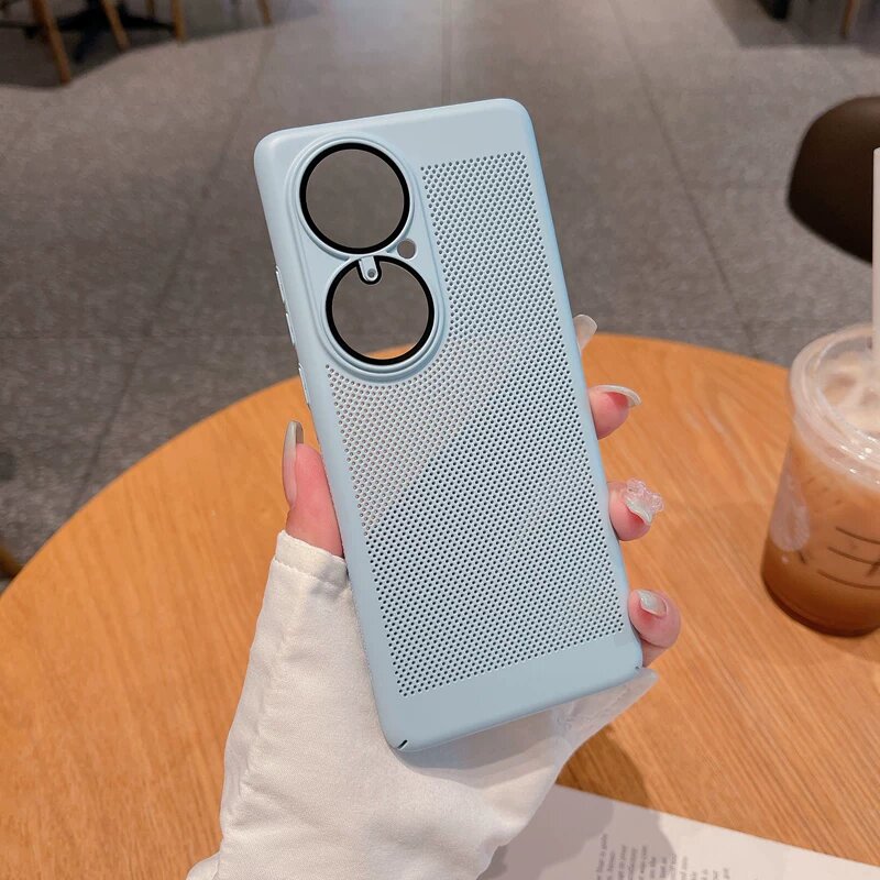 Чехол для Huawei P50E с решетчатым охлаждением, ударопрочный, глубокий синий - легкий полный чехол