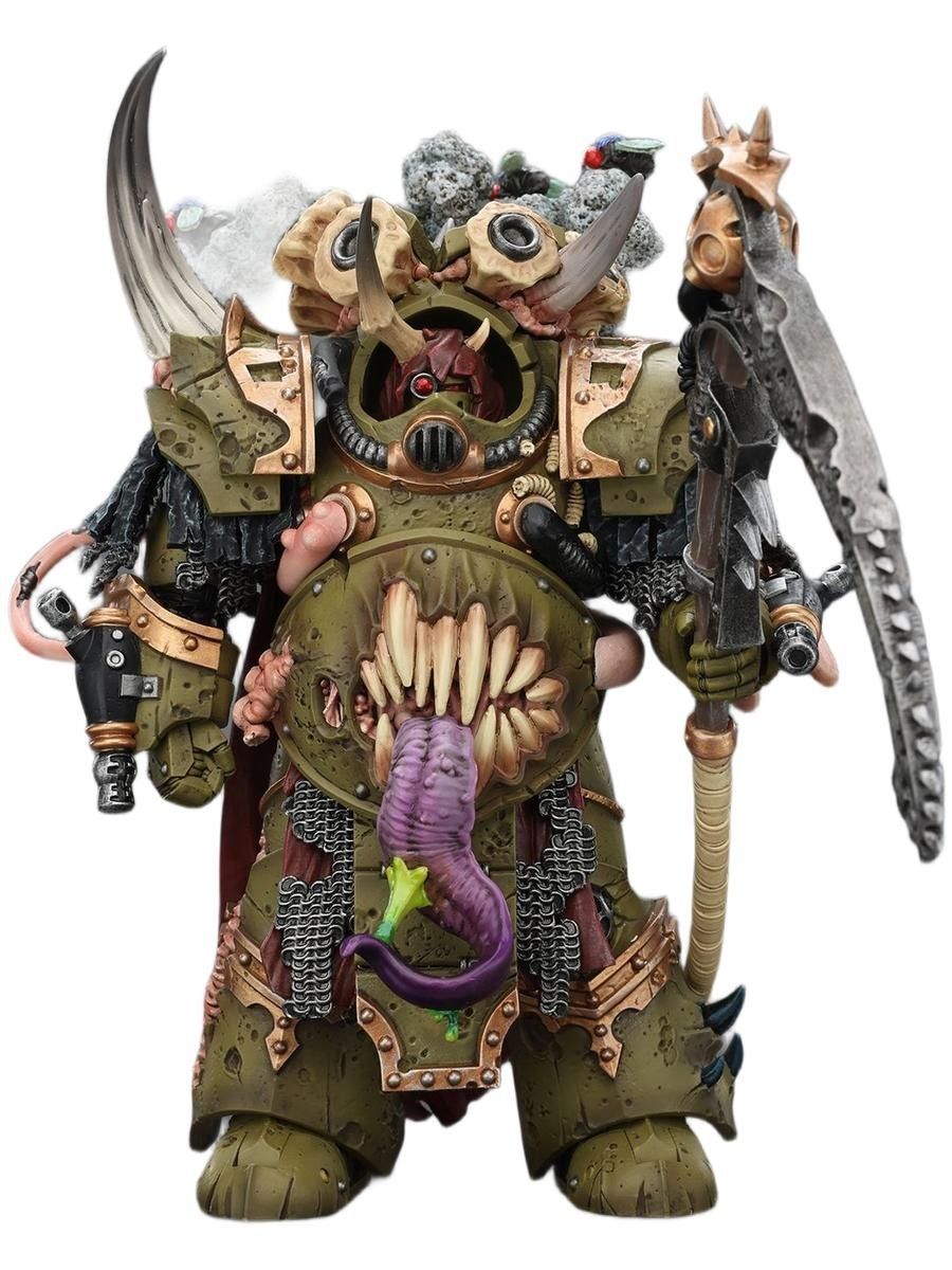 Подвижная фигурка JOYTOY Warhammer 40K Death Guard Blightlord Terminator 2 with Flail of Corruption, Игры для персонажей Коллекция подарков на день рождения