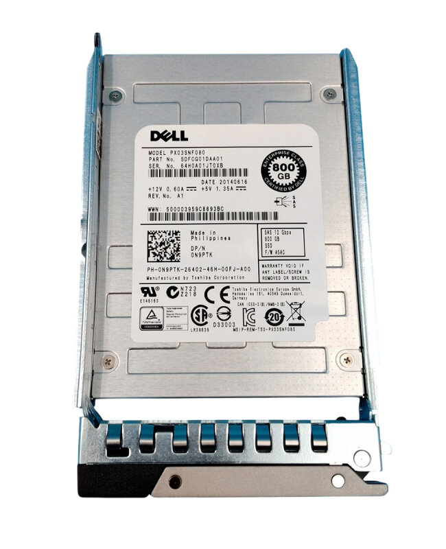 Жесткий диск Dell 0N9PTK 800Gb SAS 2,5" SSD