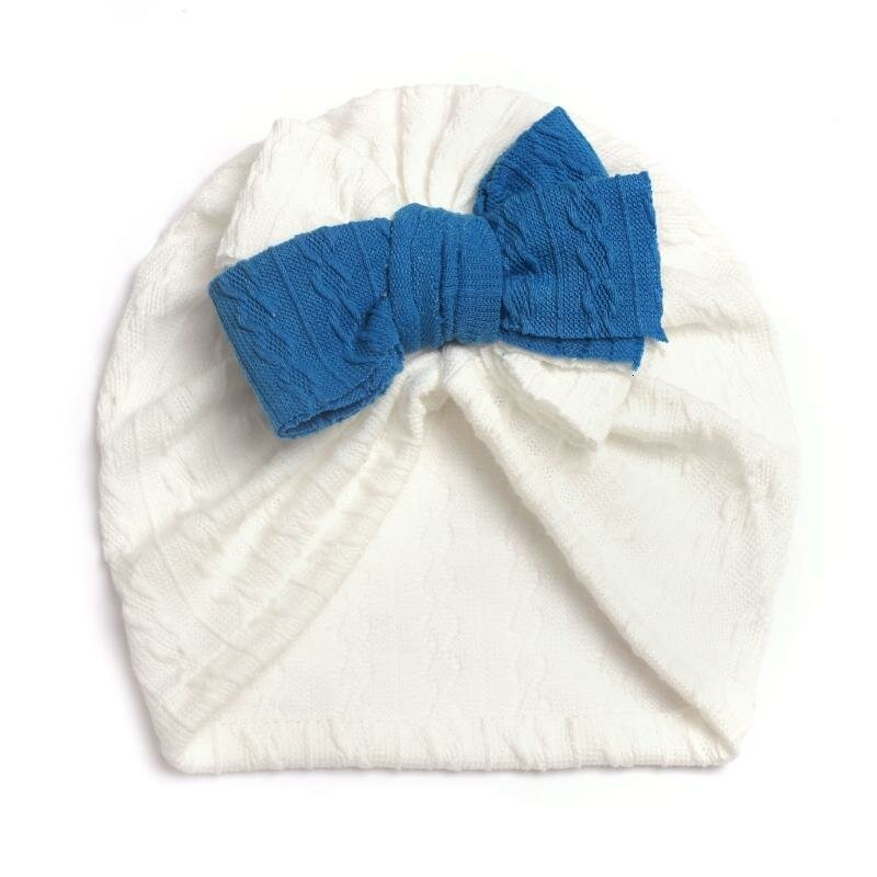 Детская шапка-тюрбан с кроликом, Белый