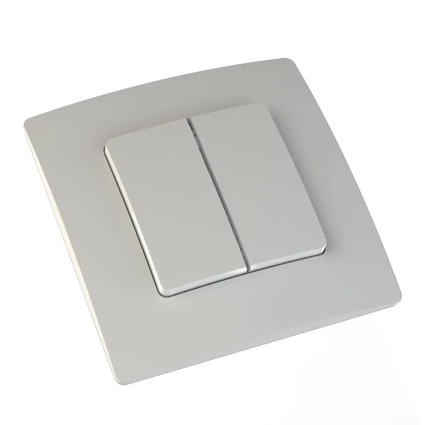 Кнопочный двухканальный радиовыключатель HiTE PRO LE-2 с рамкой белый (HP-LE-2-white)