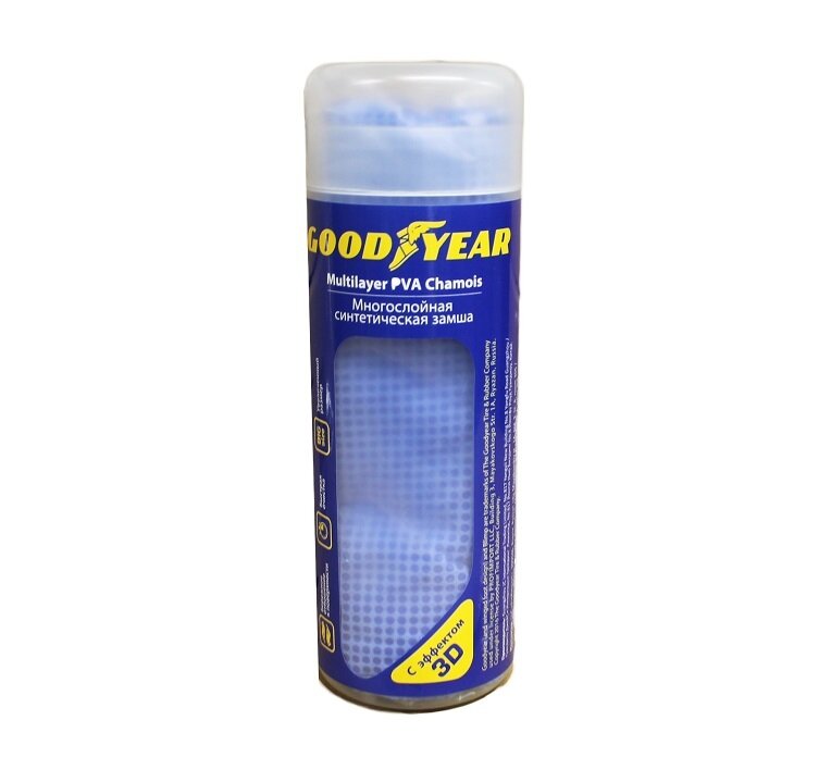 Салфетка из искусcтвенной замши в тубе 43x64 с тиснением (Goodyear) GY000002