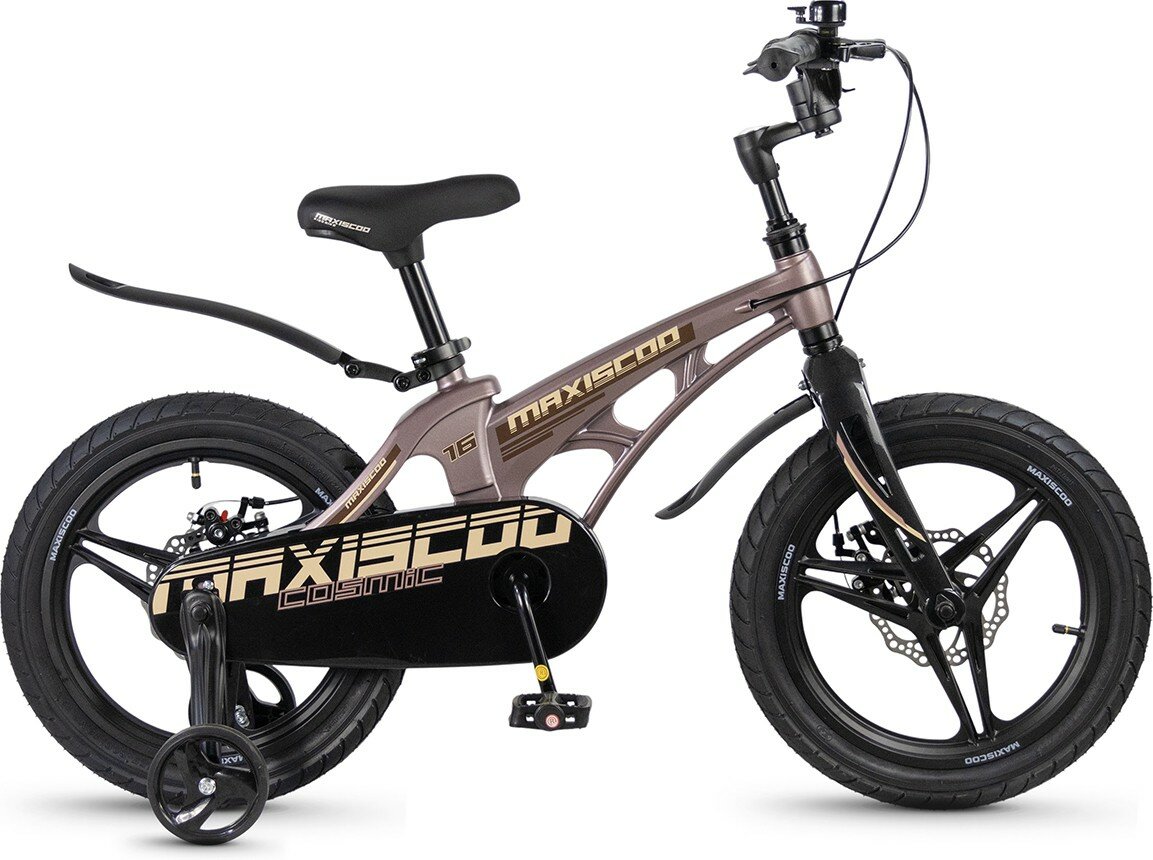 Велосипед Maxiscoo Cosmic 16 Комплектация Deluxe (2026) (98-110 см), коричневый