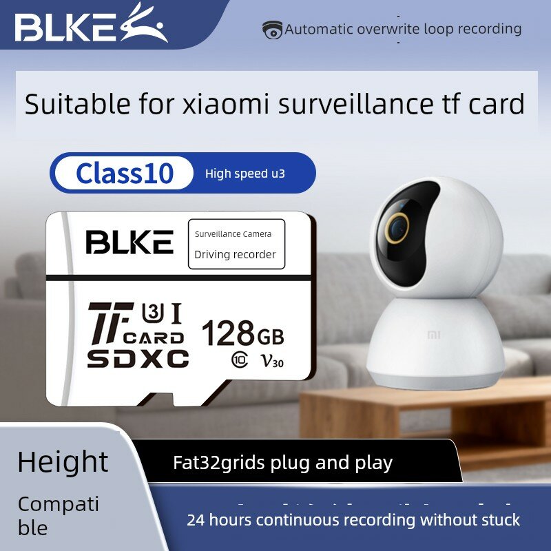 Bolink 128GB MicroSD карта U3 для камер безопасности CCTV, высокая скорость, совместимость с системами видеонаблюдения