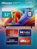 Телевизор 32 дюйма Hisense 32E44SL (2026) Смарт ТВ HD