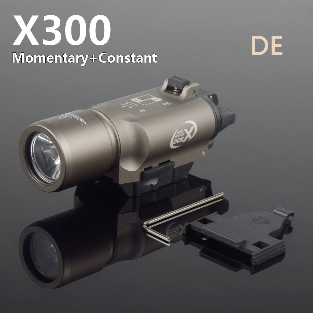 Тактический фонарь LAMBUL X300 DE, серый