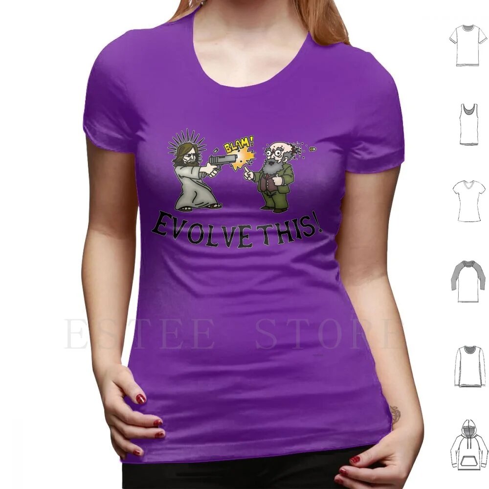 Футболка женская фиолетовая Evolve This! хлопок XL