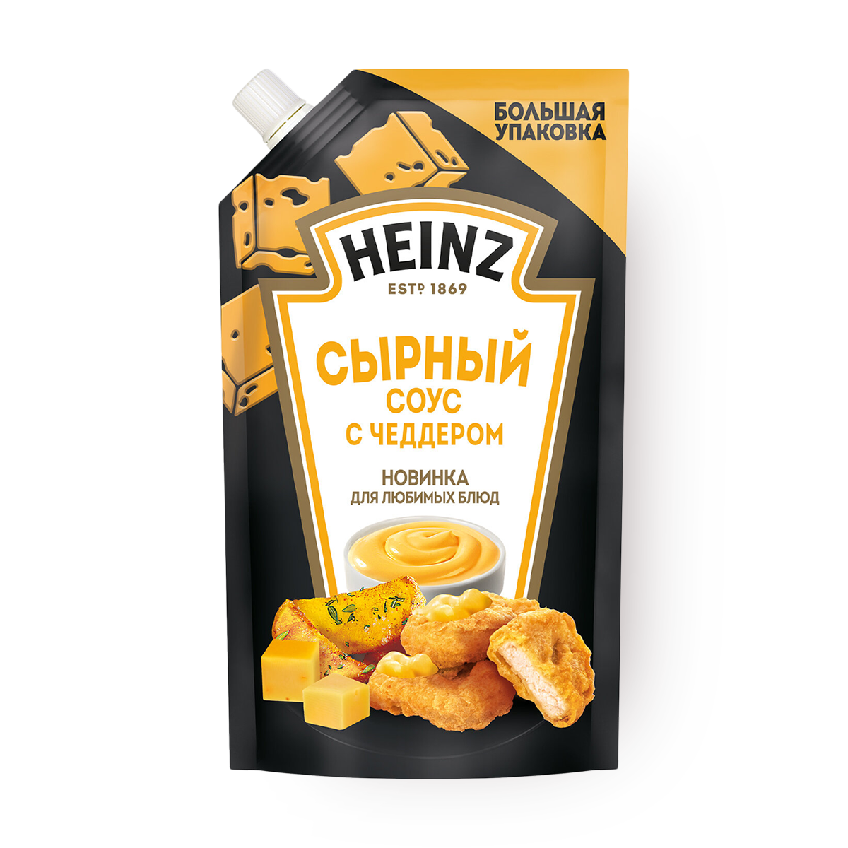 Соус Heinz "Сырный", с чеддером, универсальный, 300 г, 1 упаковка