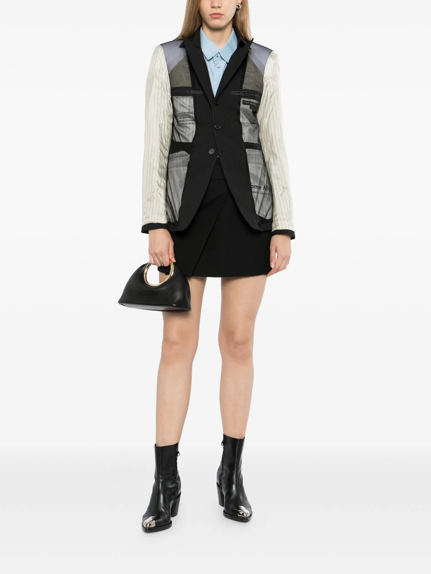 Куртка Andersson Bell Pinstripe deconstructed jacket, размер 42 — фото 1