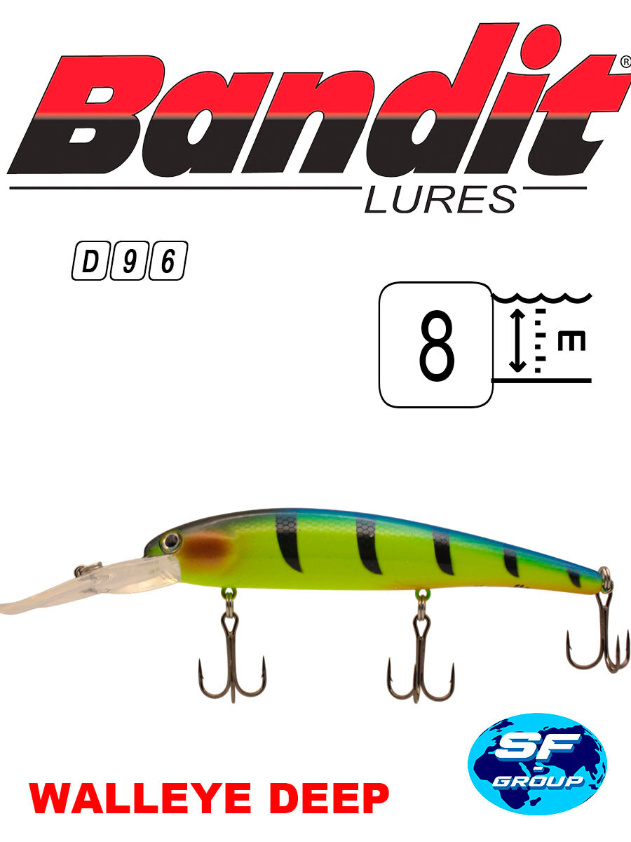 Воблер Bandit Deep Walley 12 см 17,5 гр заглубление 8м #D96