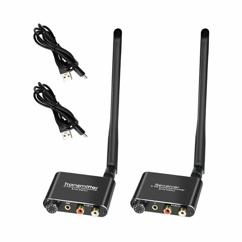 2.4G Беспроводной Аудиопередатчик И Приемник Lan Audio Extender Splitter До 50 М