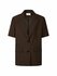 Куртка STUDIO TOMBOY Short-sleeve notched-lapels oversized jacket, размер S, bro...