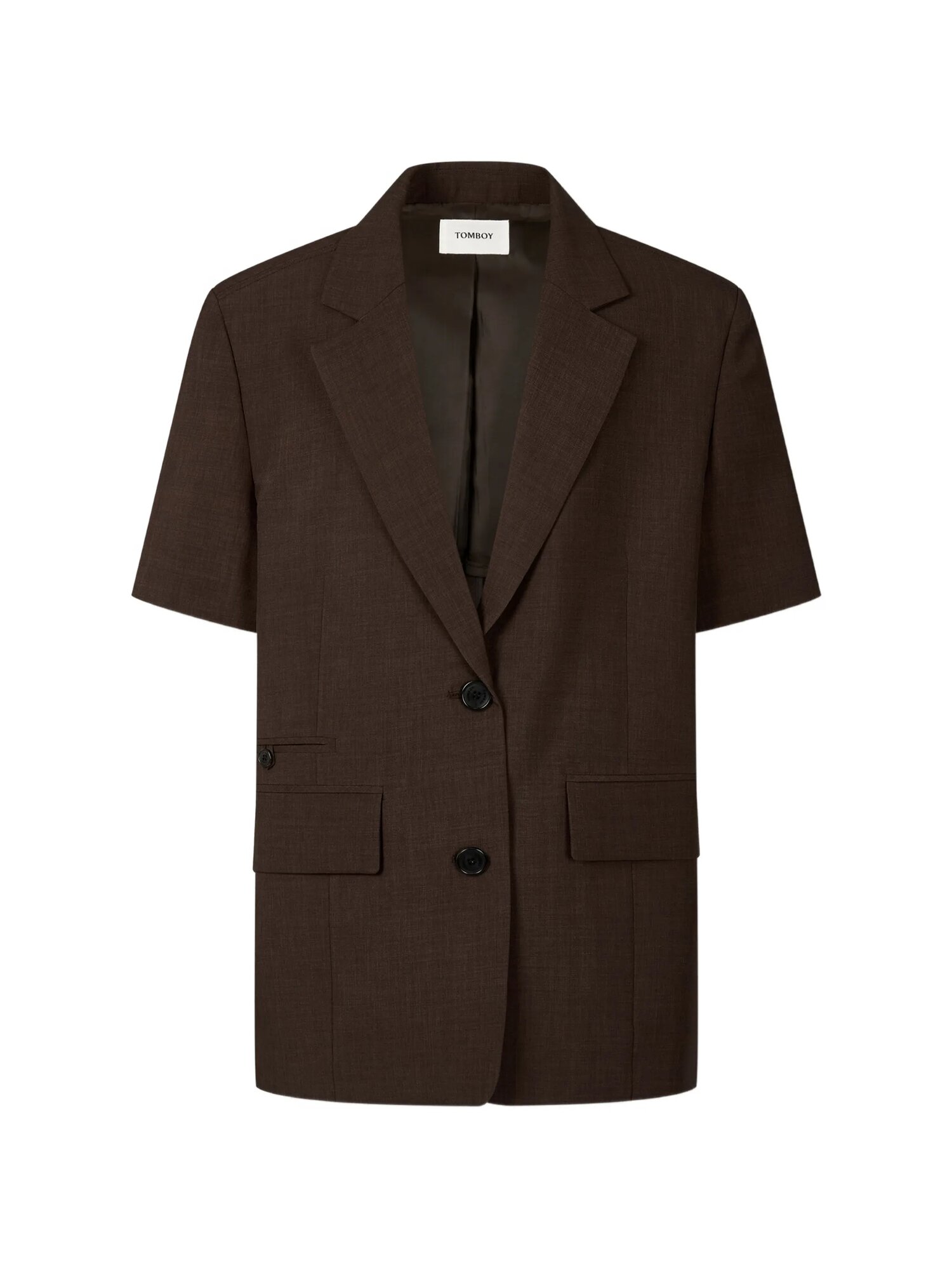 Куртка Short-sleeve notched-lapels oversized jacket