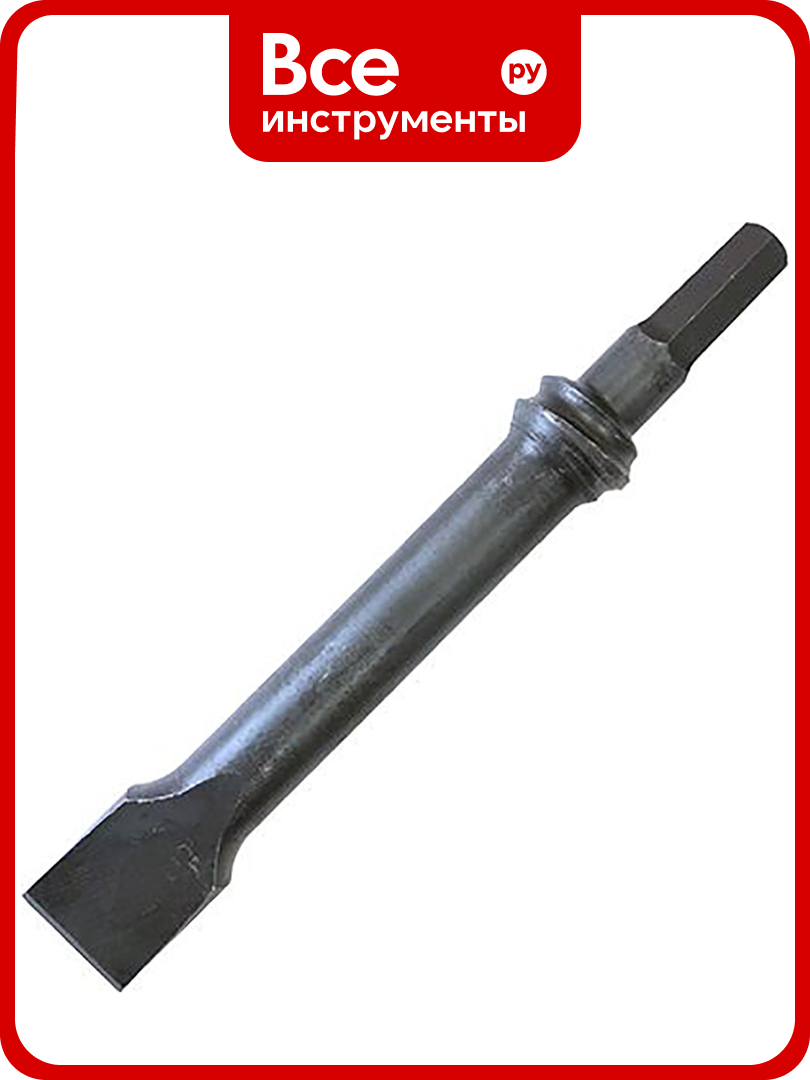 Зубило для рубильного молотка МР-22, 36 (L=250 мм, с резьбовой юбкой, сталь У8А) Пневмо-Трейд МР-22.250-У8А