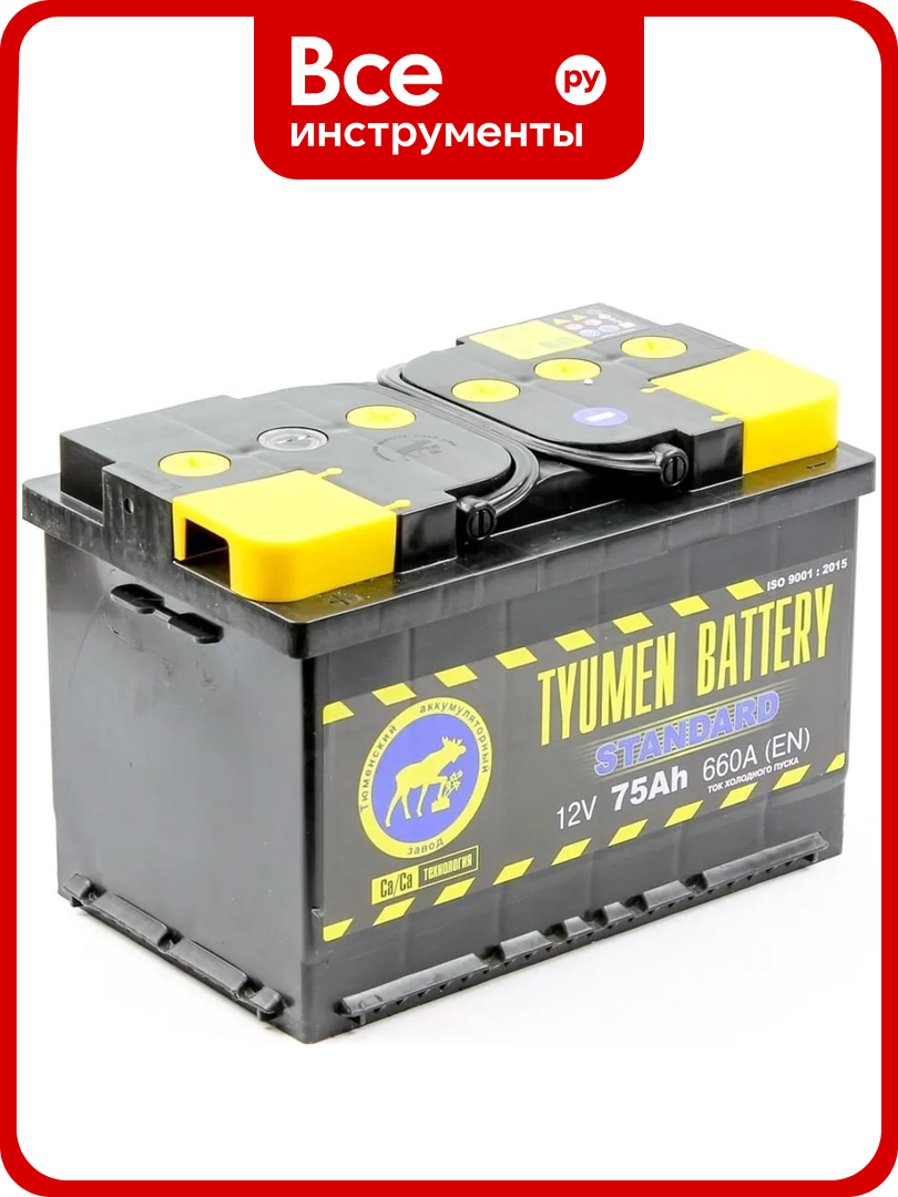 Аккумуляторная батарея TYUMEN BATTERY Тюмень 6ст с кальциевой технологией, прямой полярностью, толстым конусным типом