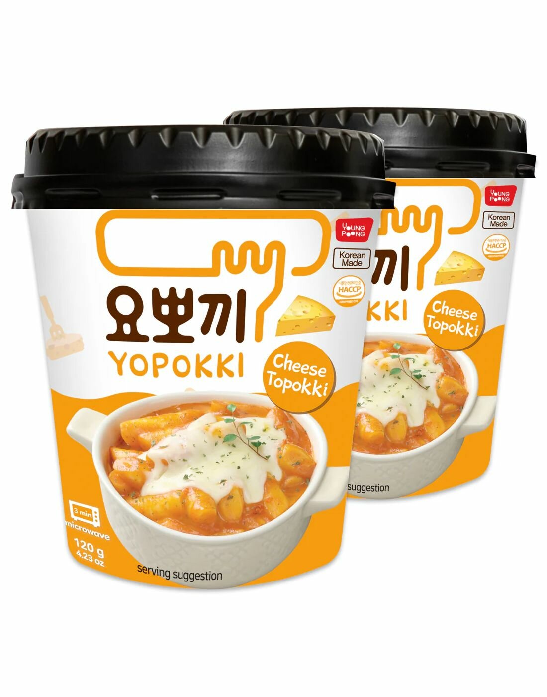 Рисовые клецки Токпокки с сырным соусом 120 г * 2 шт