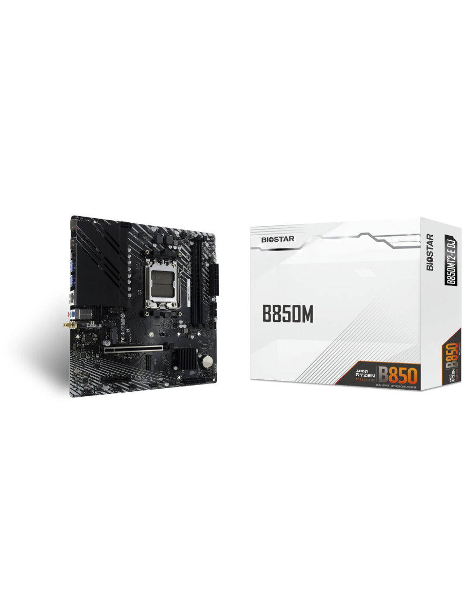 Материнская плата Biostar B850MT2-E DJ, AM5, AMD B850, 2xDDR5