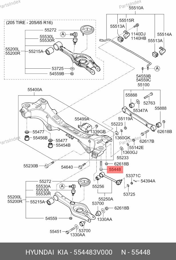 Бoлт ступицы, HYUNDAI/KIA/MOBIS 554483V000