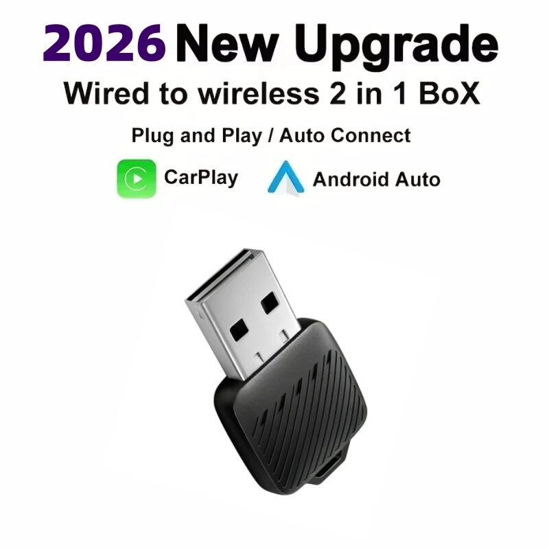 Адаптер 2-в-1 Mini-Box Для CarPlay (кабель В Беспроводной) И Android Auto, 2 IN 1 Adapter A