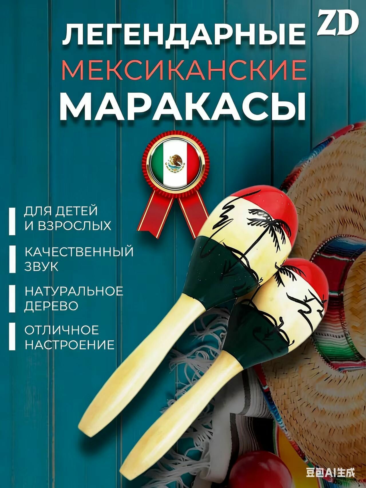 Маракасы деревянные 2 — фото 1