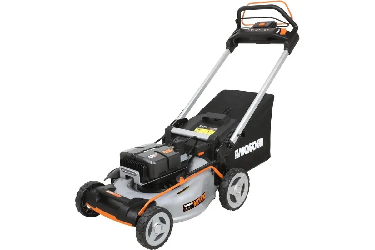 Газонокосилка аккумуляторная самоходная WORX WG761E 80В 51 см 4Ачх2