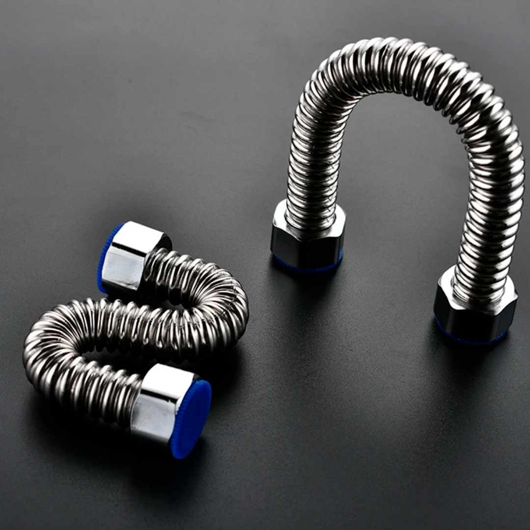 60 см . Гибкая подводка 1/2" -1/2" из нержавеющей стали SUS 304, для отопления и водоснабжения