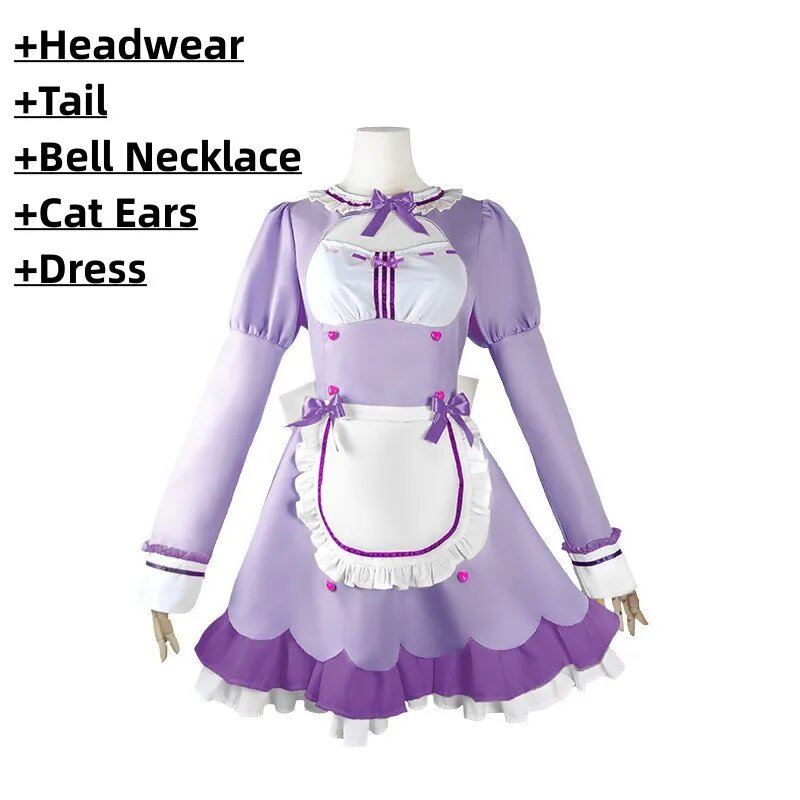 Косплей Некопара Ванилла, костюм, XL, purple suit