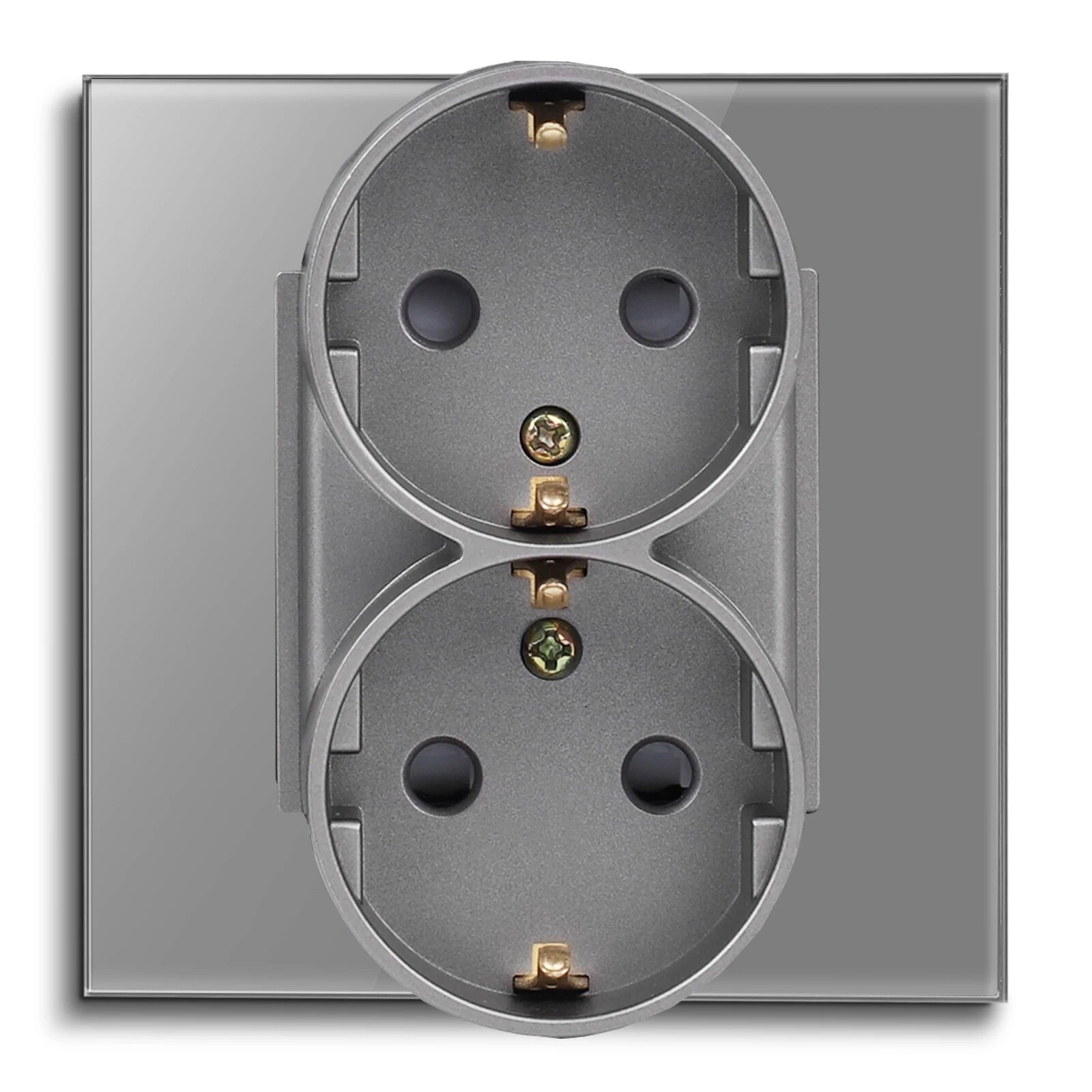 Розетка двойная Bingoelec Gray EU 1, серый
