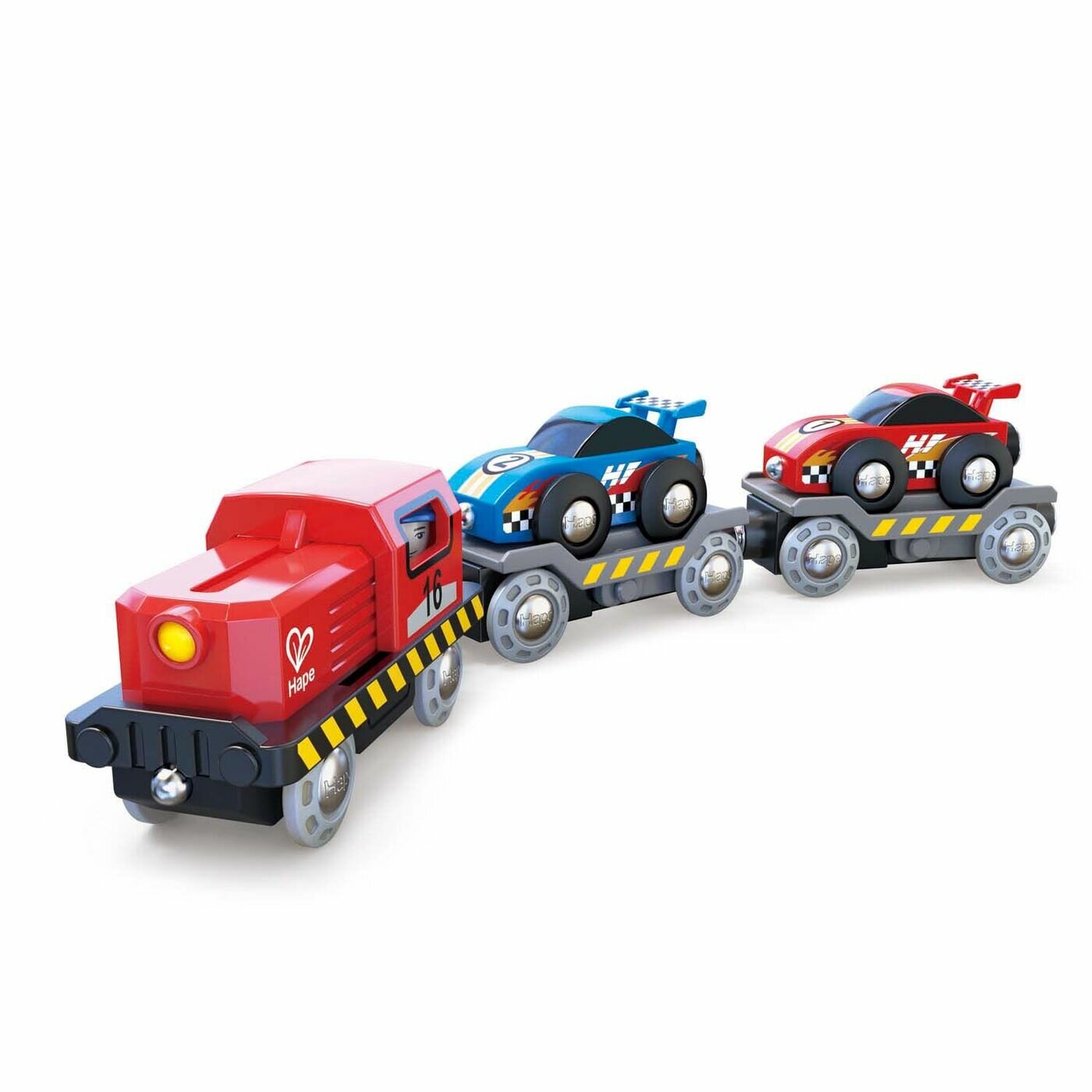 Hape Игрушка детская Транспортер гоночной машины
