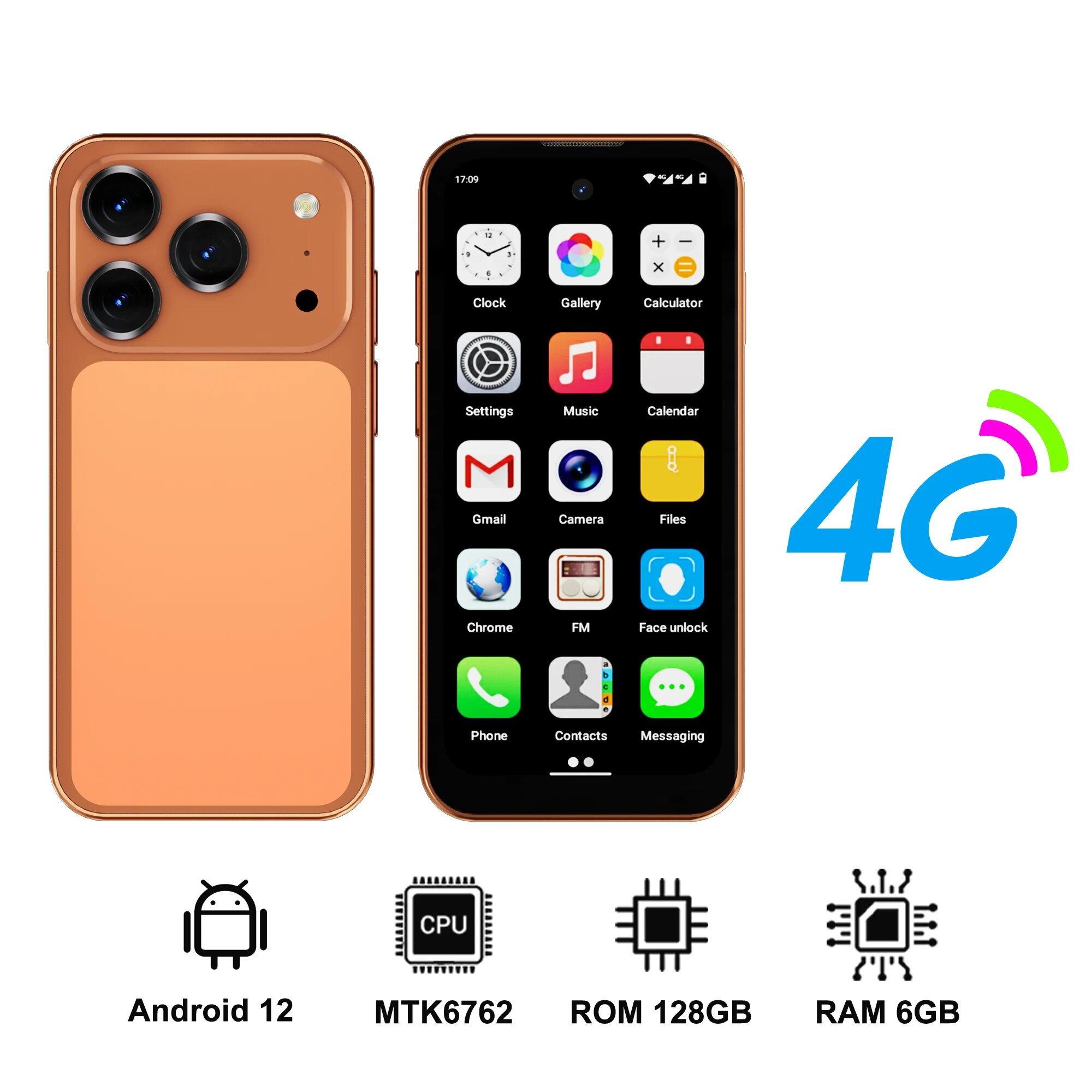 Смартфон SERVO 19 Air, Android 12, 6ГБ/128ГБ, Оранжевый