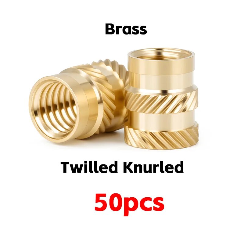 Латунные гайки M3x6x4.2, Twill Knurled, 50шт