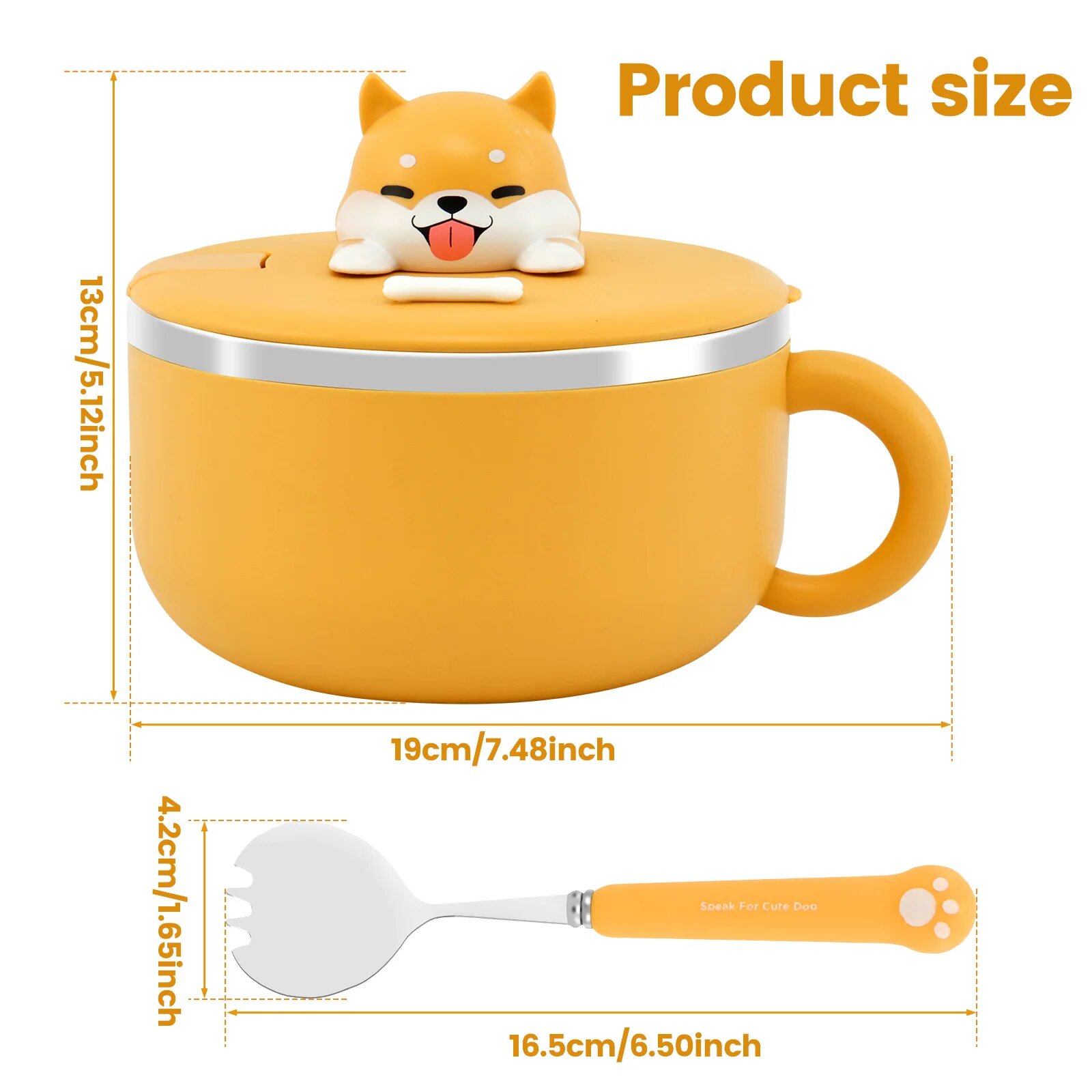 Миска для рамена Willstar коричневая 1200 мл Yellow