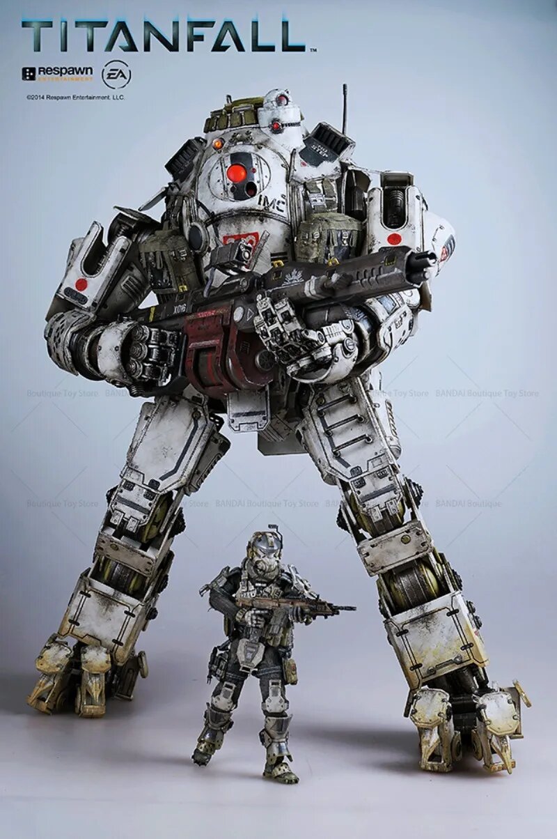 В наличии Оригинал [гото на складе] 3A ThreeZero 1/12 Titanfall Atlas Exoskeleton Mecha с подвижной куклой-пилотом, орнамент в подарок
