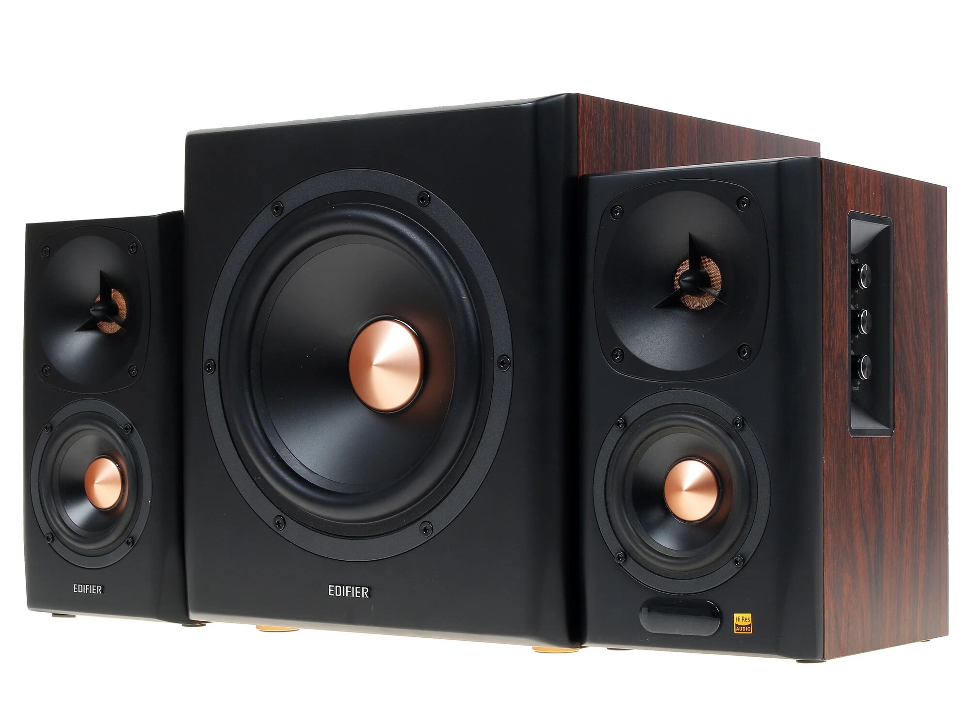 Акустика Edifier S360DB, Brown, МДФ, Bluetooth 5.1, с активным сабвуфером — фото 1