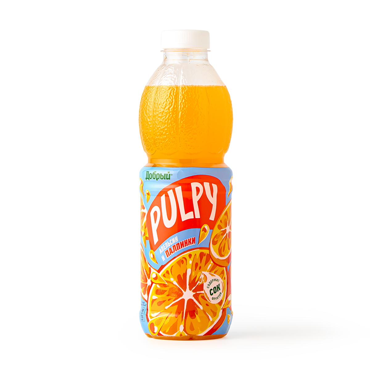 Напиток Добрый Pulpy, сокосодержащий, апельсин, 0,9 л, в пластиковой бутылке