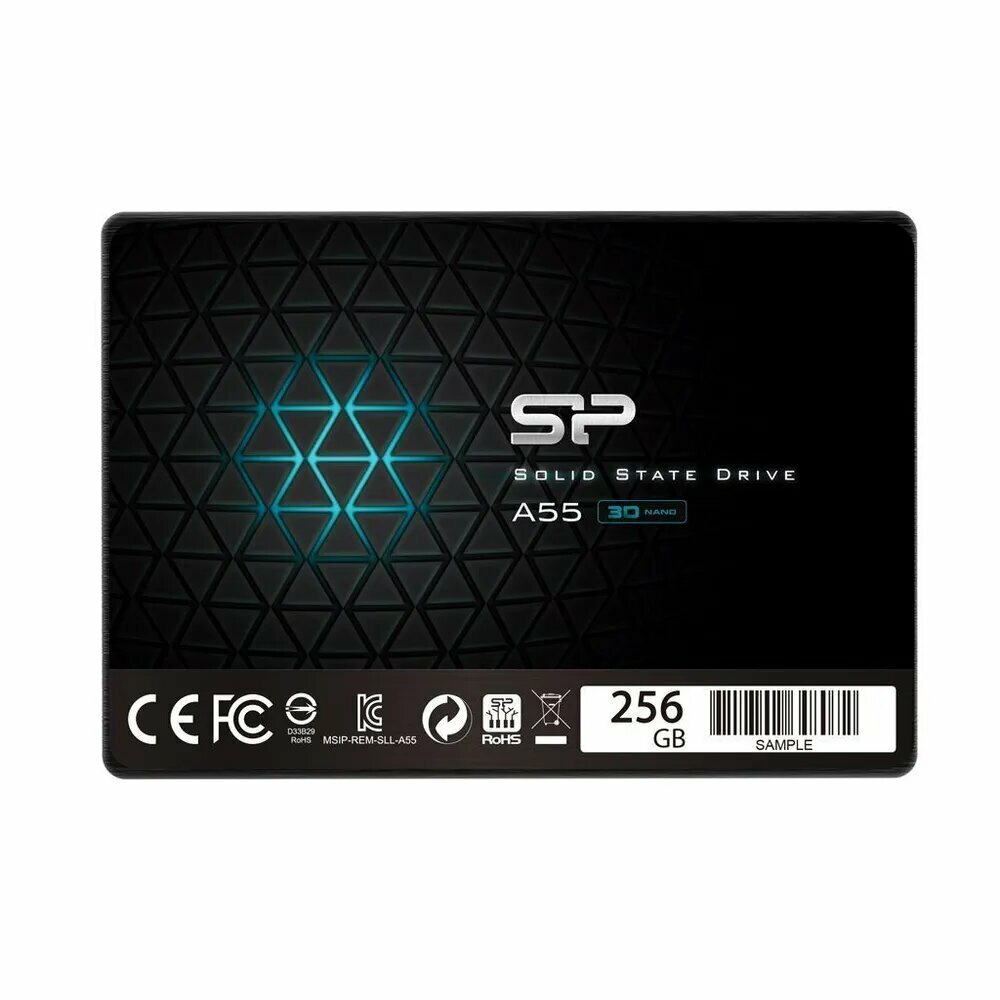 Silicon Power 256 ГБ Внутренний SSD-диск A55 2.5" SATA3, 2.5", SATA III (SP256GBSS3A55S25)