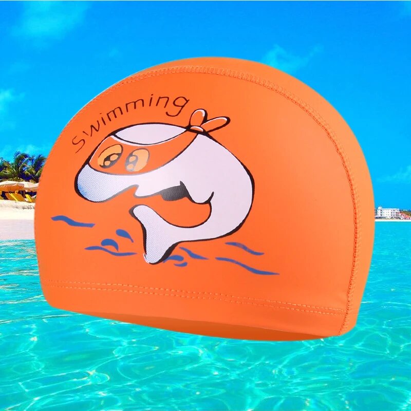 Детская плавательная шапочка из полиэстера Оранжевый, Orange