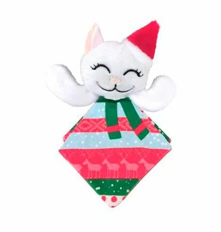 Kong Holiday / Игрушка Конг для кошек Котенок-Санта с кошачьей мятой в ассортименте, 17 см