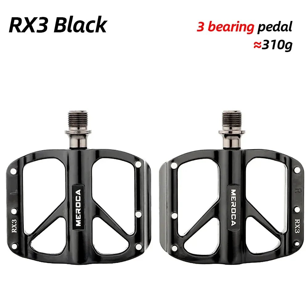 Велопедаль MEROCA RX3 Black, 3 подшипника, 310г