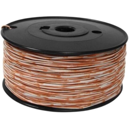 1-парный кроссировочный кабель Twt , 24 AWG, бухта 500 метров, бело-оранжевый