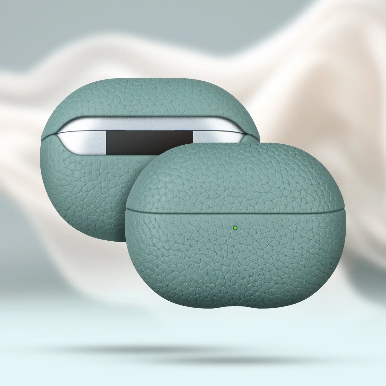 Чехол для наушников Huawei FreeBuds Pro3/4 из кожи AoneCheer Litchi Green
