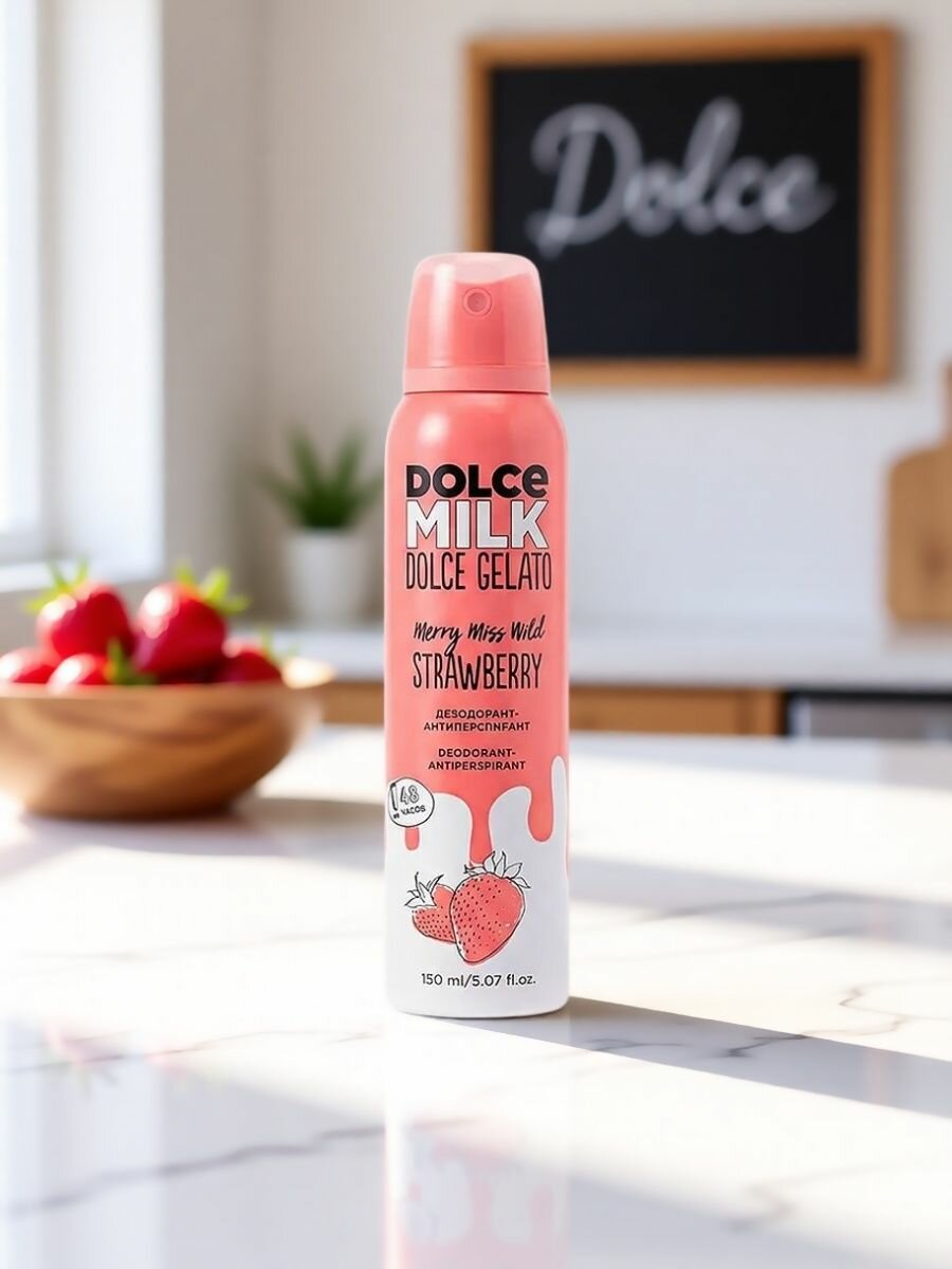 DOLCE MILK Дезодорант-антиперспирант Мисс "Клубничный компромисс" Dolce Gelato Deodorant, 150 мл